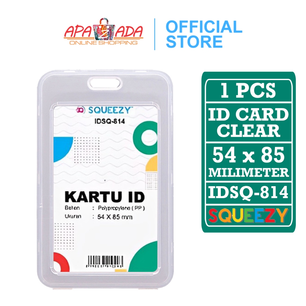 Apazada - ID Card Case Holder Vertical Clear Uk 54 x 85mm / Card Frame ...