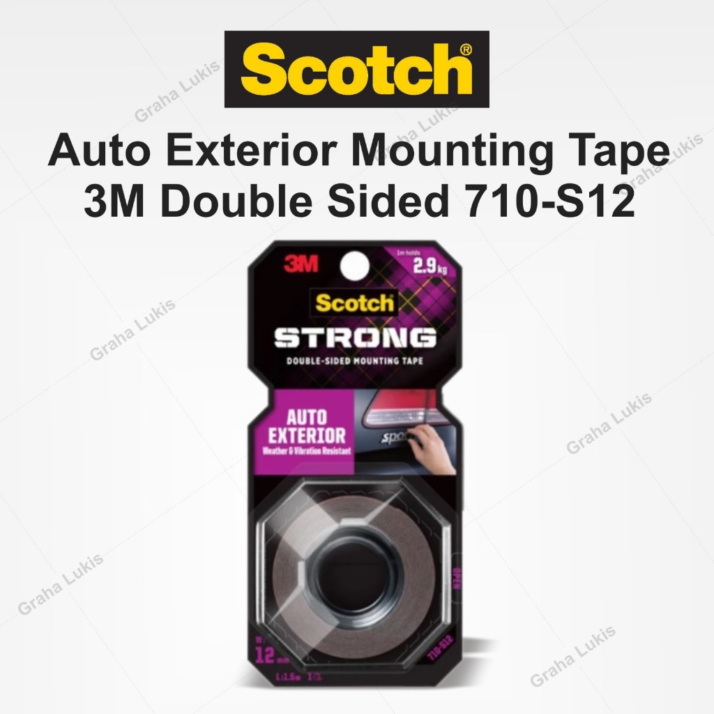 3m Scotch 710-S12 Double Tape - Auto Exterior Mounting Tape / Adhesive ...