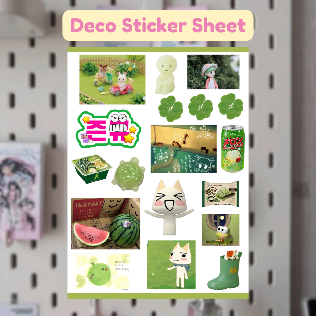 Cute DECO STICKER SHEET / CUTE KAWAII DECO STICKER SCRAPBOOK VINTAGE ...