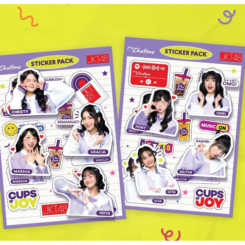 Official sticker pack JKT48 x Chatime Limited Edition! | Shopee Malaysia