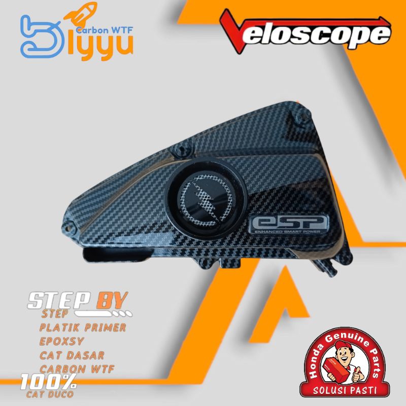 Cover filter carbon WTF Veloscope "PETIR 1" Honda beat esp//beat deluxe ...