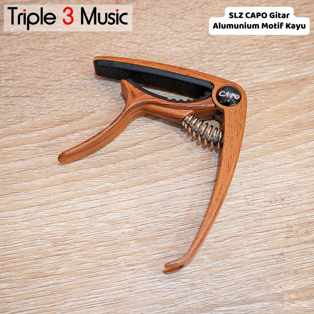 SLZ CAPO Aluminum Guitar Quality capo wood color design | Shopee Malaysia