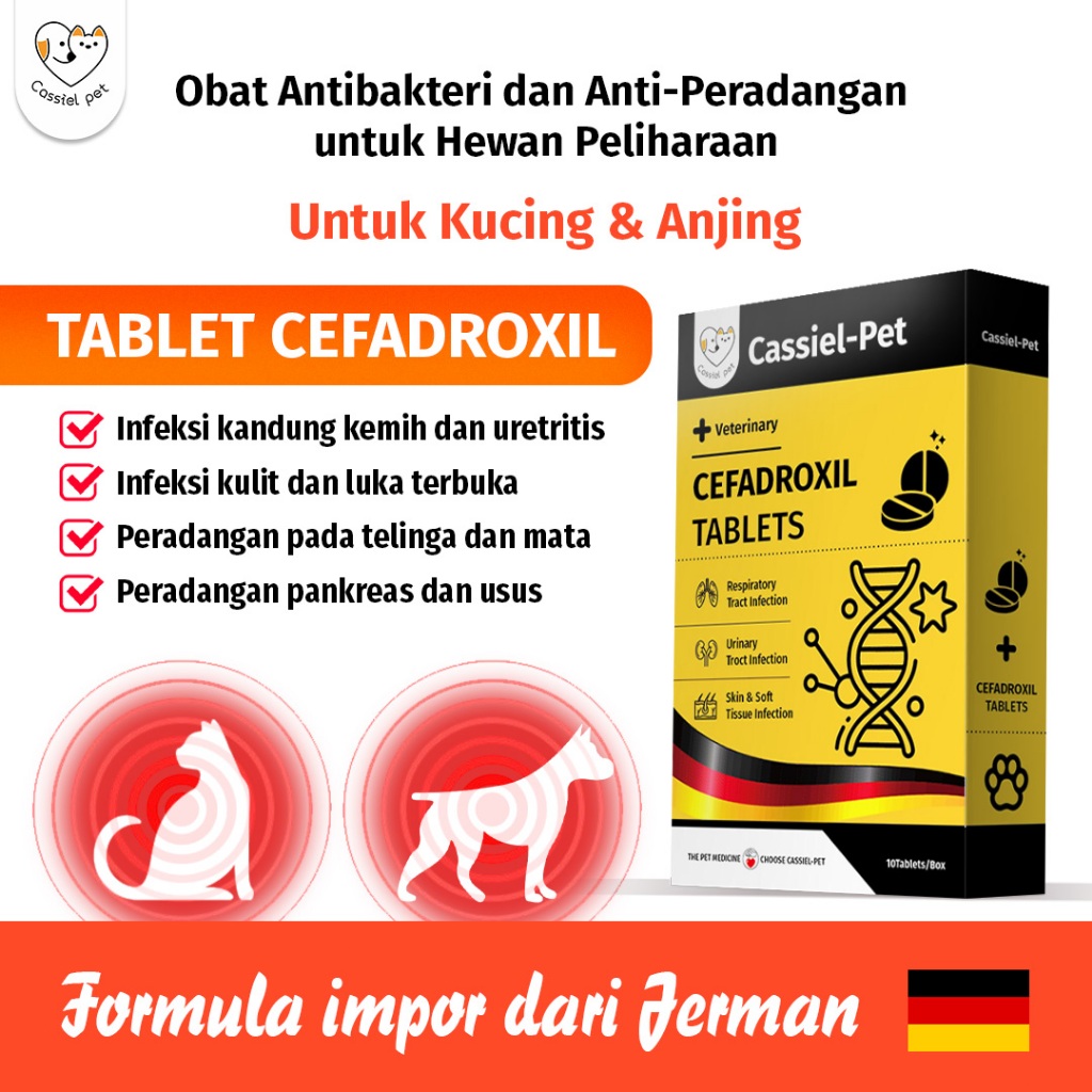 Cassiel PET Anti-Inflammatory tablets for Diarrhea, Vomiting, flu ...