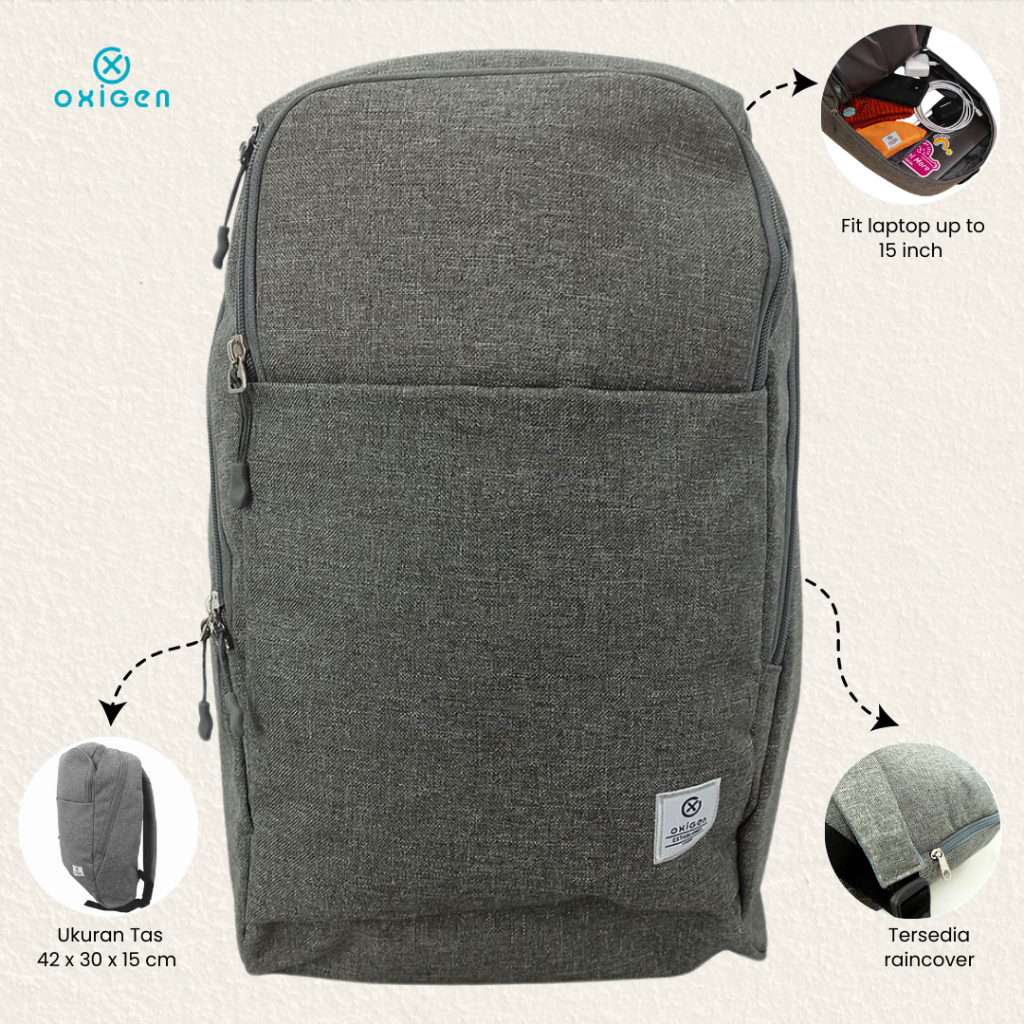 Oxigen Mars Backpack | Laptop Backpack | Shopee Malaysia