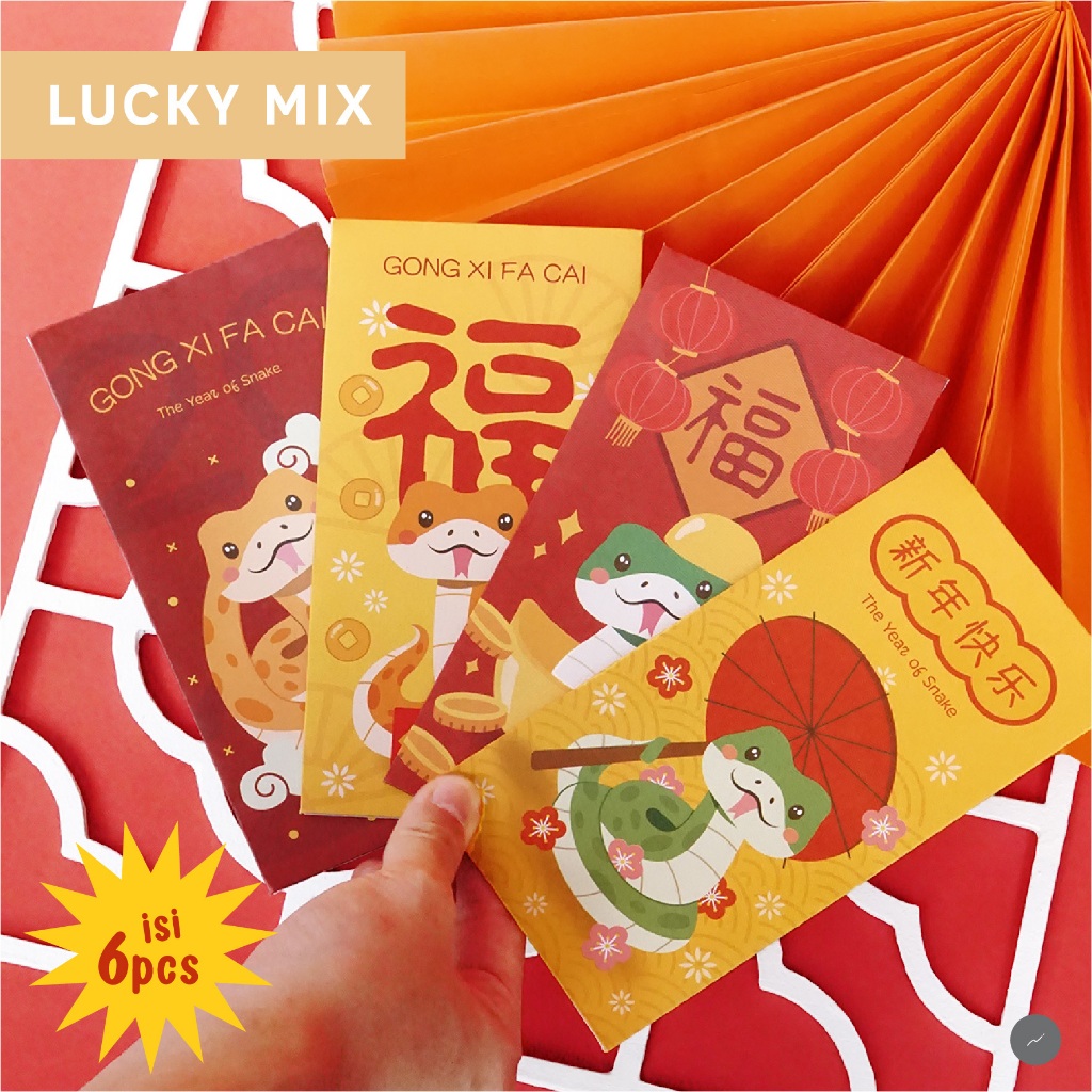6pcs Chinese New Year Angpao Snake Angpau Snake 2025 Envelopes New Year ...