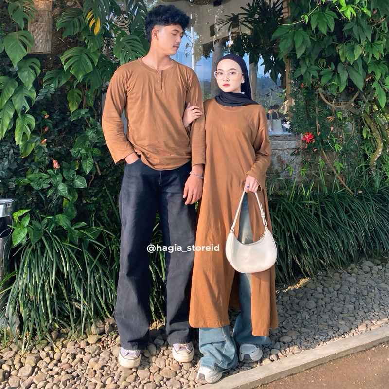 Rania COUPLE BY HAGIA | Already COUPLE Front split tunic and long ...