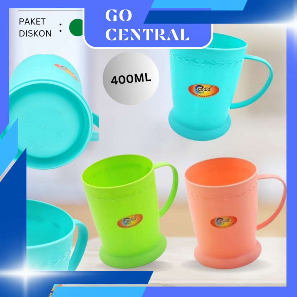 GC [3PCS PACKAGE] Candid Classic Pure Plastic Cup Classic/ Plastic Mug ...
