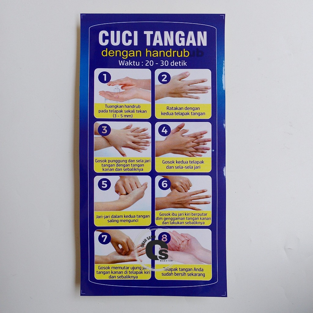 Hand Wash Sticker With Handrub - Hand Sanitizer - Hygiene - Health ...