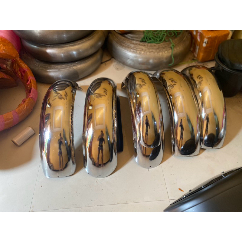 Universal Chrome Front and Rear Fender Chopper / Bobber / British Style ...
