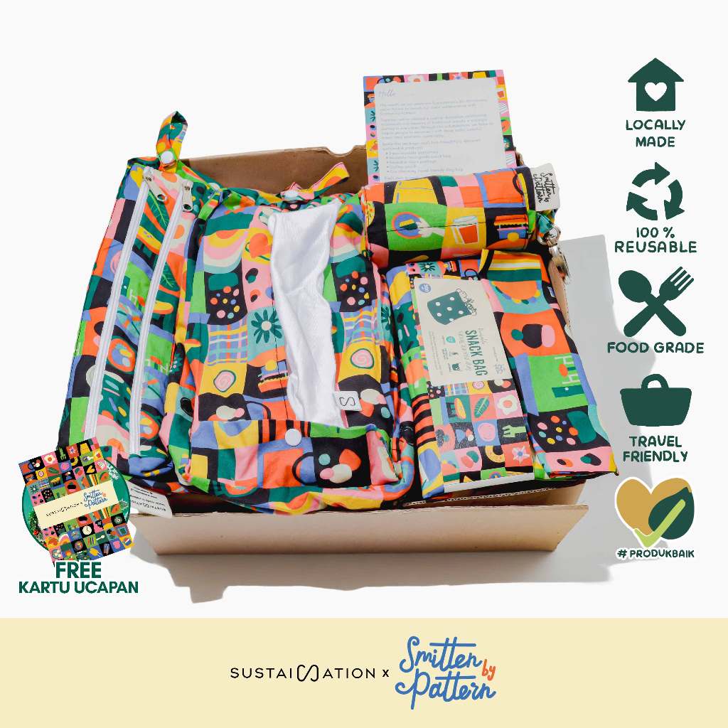Smitten by Pattern Gift Set |Eco-friendly Hampers by Sustaination (2-5 ...