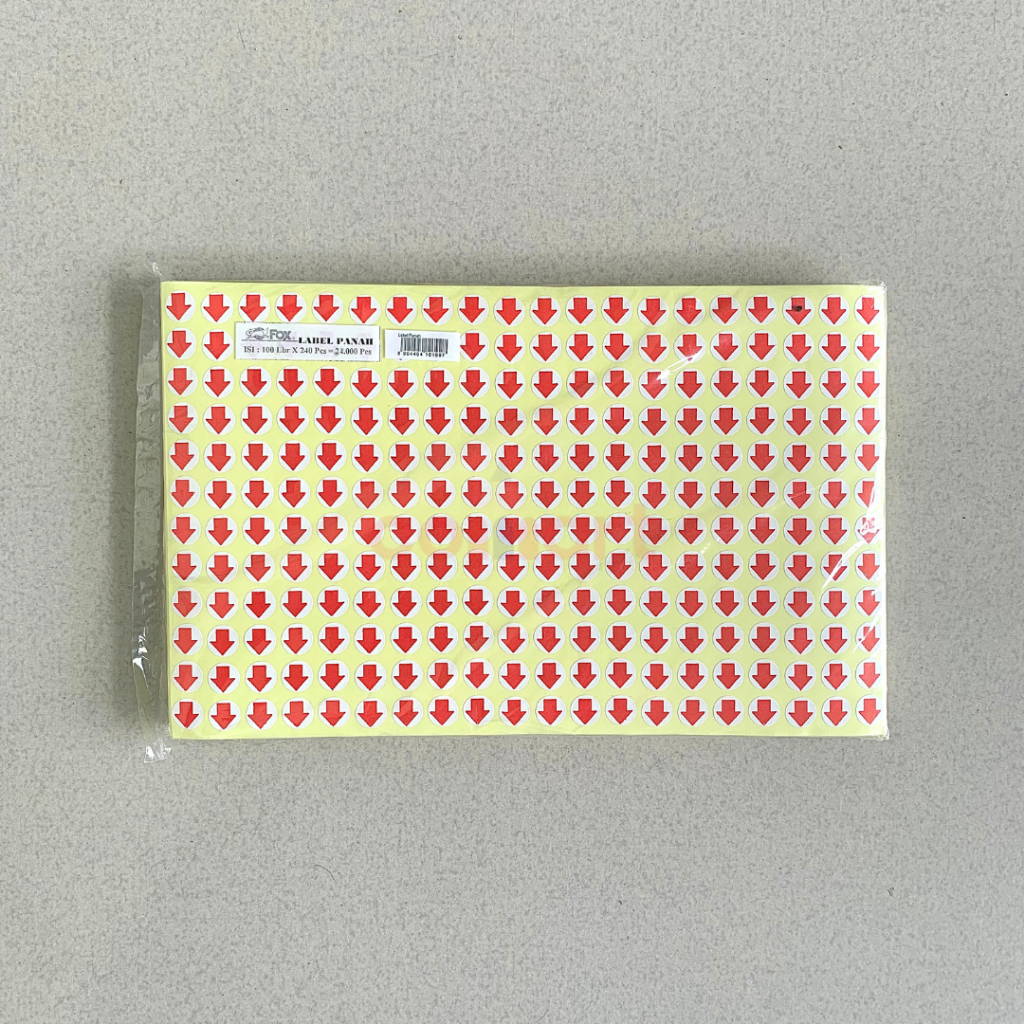 1 Sheet Fox Arrow Label - Round Arrow Sticker diameter 1.1cm - Reject ...