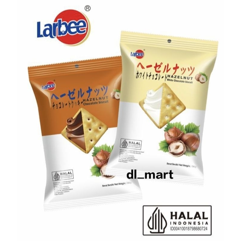 Larbee Chocolate Hazelnut Biscuits & white Hazelnut Biscuits 68 gr ...