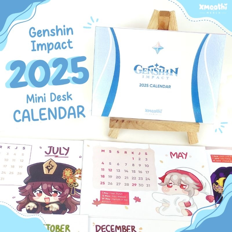 Genshin IMPACT 2025 CALENDAR - GENSHIN IMPACT 2025 CALENDAR - MINI DESK ...