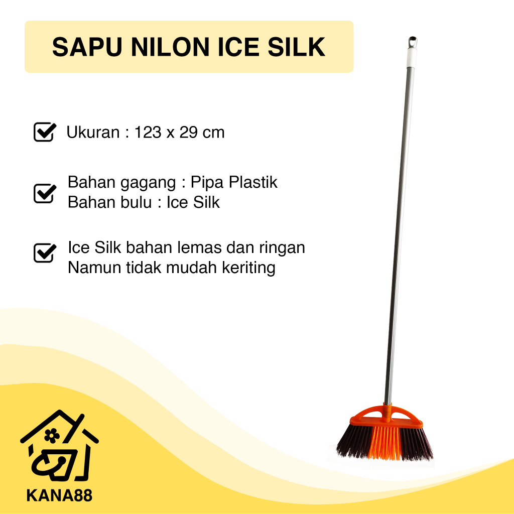 Potens Lili Broom Nylon Broom Plastic Floor Premium Nylon Broom ...