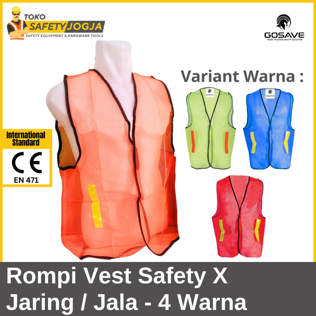 Project Vest / Safety Vest / Jogja Vest / Net Type X Scotlight ALL SIZE ...