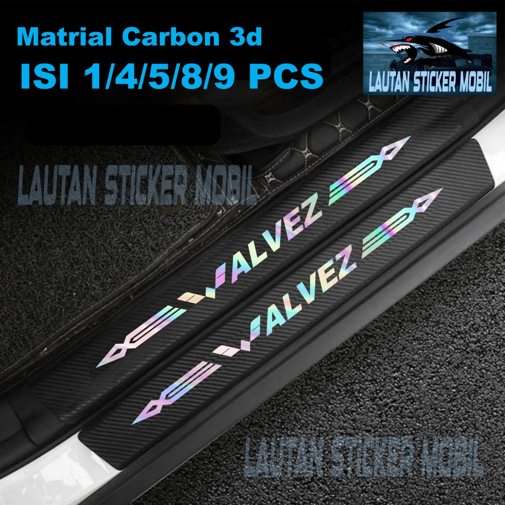 1 set 9pcs cutting stickers sillplates 3d carbon material for wuling ...