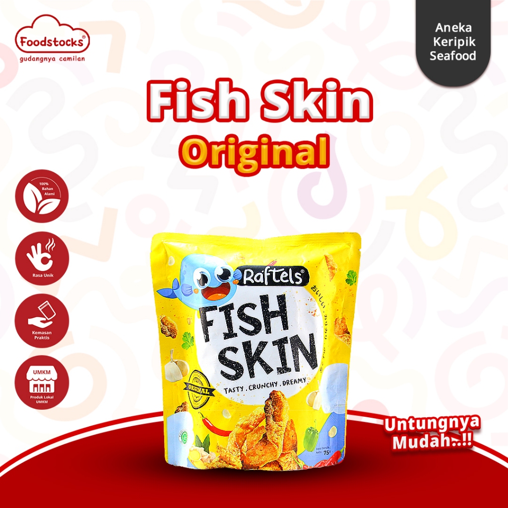 Fish Skin Chips / Fish Skin Original Raftels Flavor 75gr Halal | Shopee ...