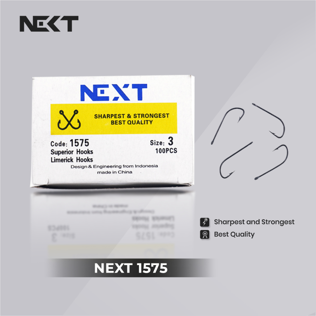 MATA Box of 100 Next Max Carbon 1575 hooks - (High Quality) | Shopee ...