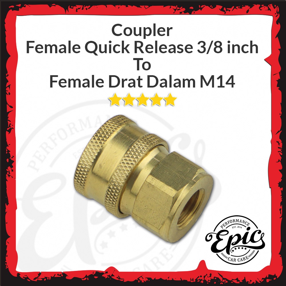 Quick Release Female Coupler 3/8 inch To Female Thread In M14 | Shopee ...