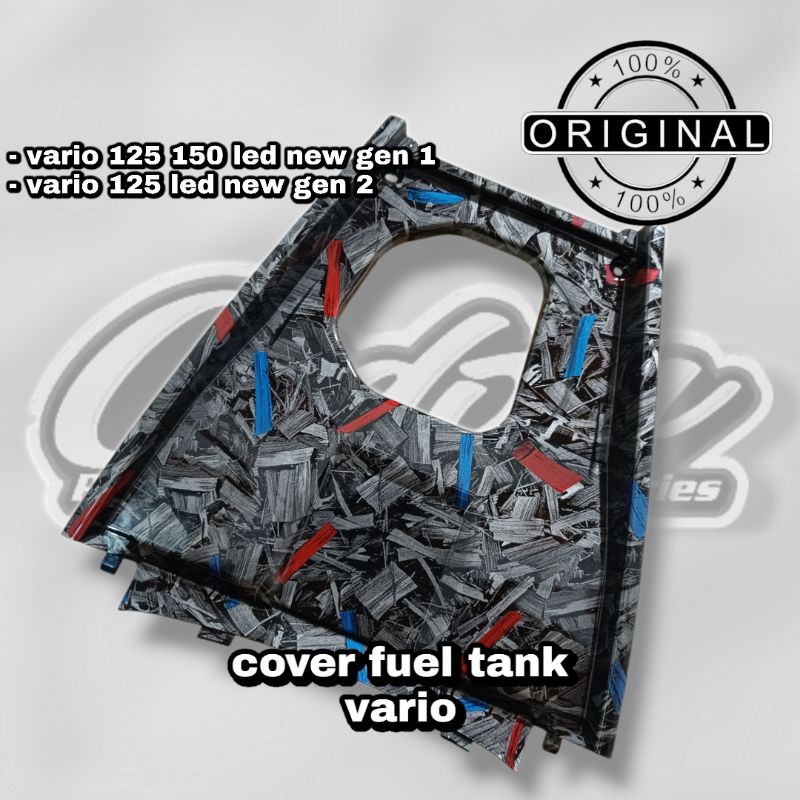 MERAH Cover fuel tank carbon tank wtp forged red blue vario led new 125 ...