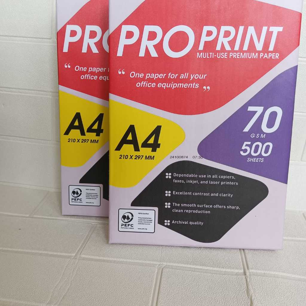 (1RIM=500Lbr) Print Paper / Photocopy Paper HVS PRO PRINT A4 70 Gsm ...
