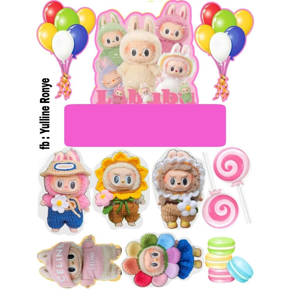 Labubu Topper / Topper Can Customize NAME / CAKE Topper / Birthday CAKE ...