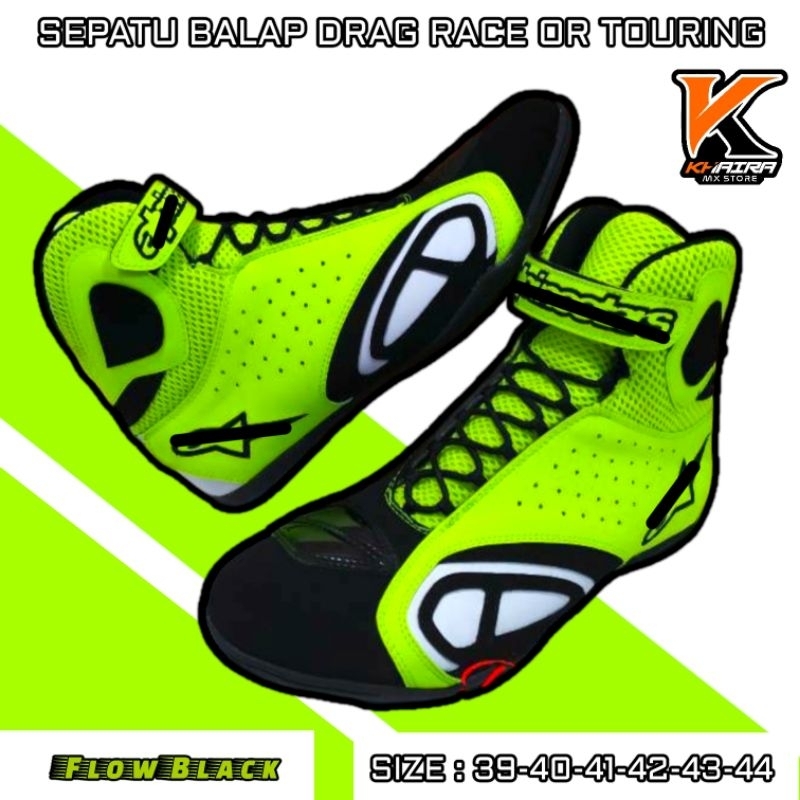 Motorcycle/car drag race racing shoes/bike touring shoes flow black ...