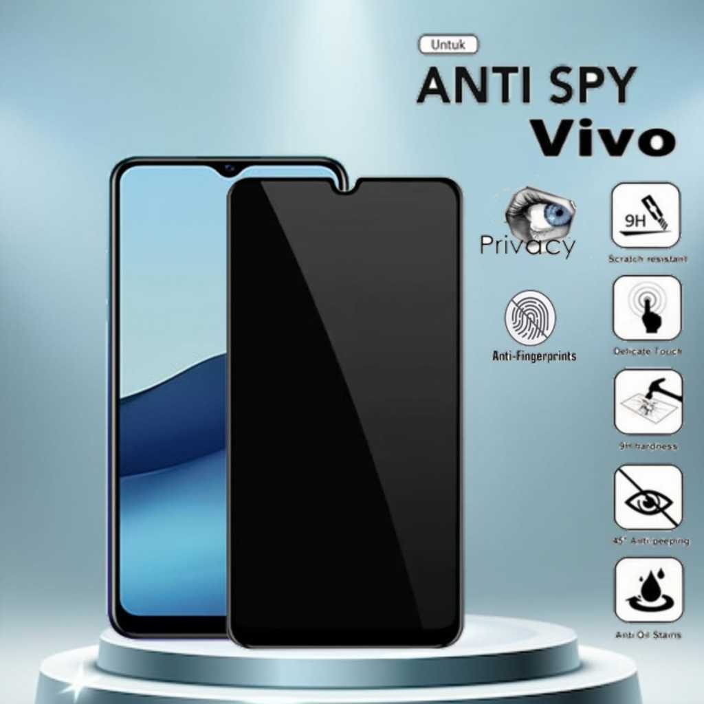 LAYAR Tempered Glass Anti Spy Vivo V29E 5G V27E V20 V20 Pro V20 Se V21 V21 5G V21E V21E 5G V23 ...