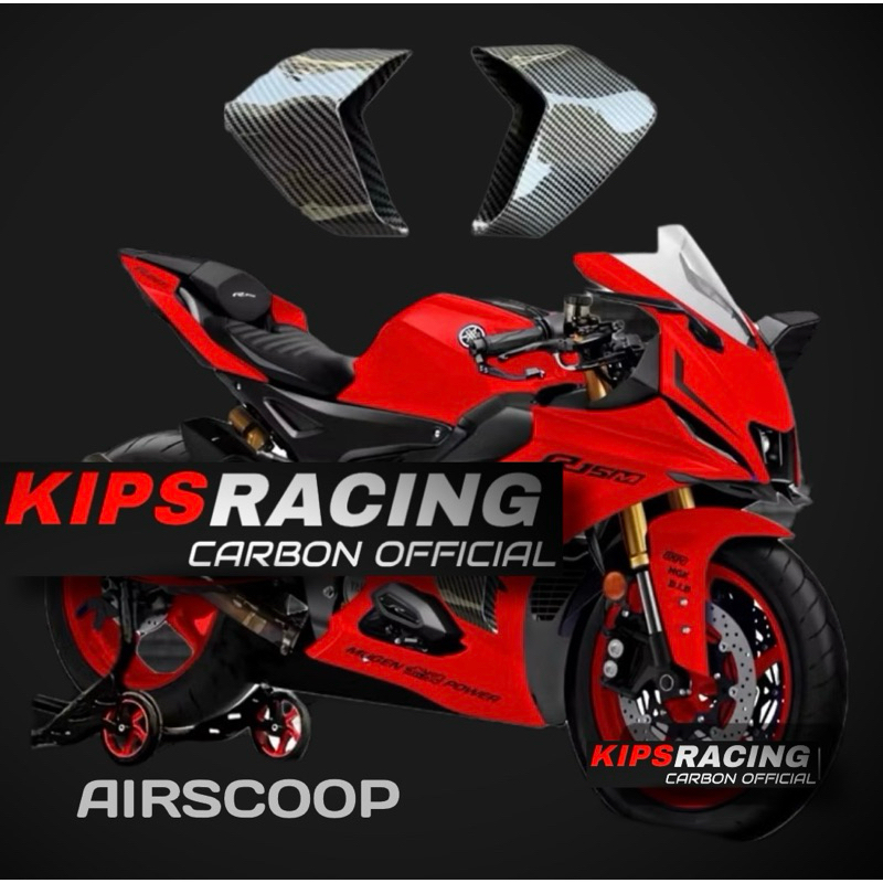 AIR FLOW WINGLET CARBON LEFT RIGHT MODEL ZX UNIVERSAL ️motor PAIR Cover ...