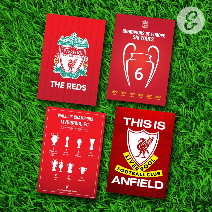 Wall Decoration Football Poster - Liverpool FC Club - Size A3+ | Shopee ...