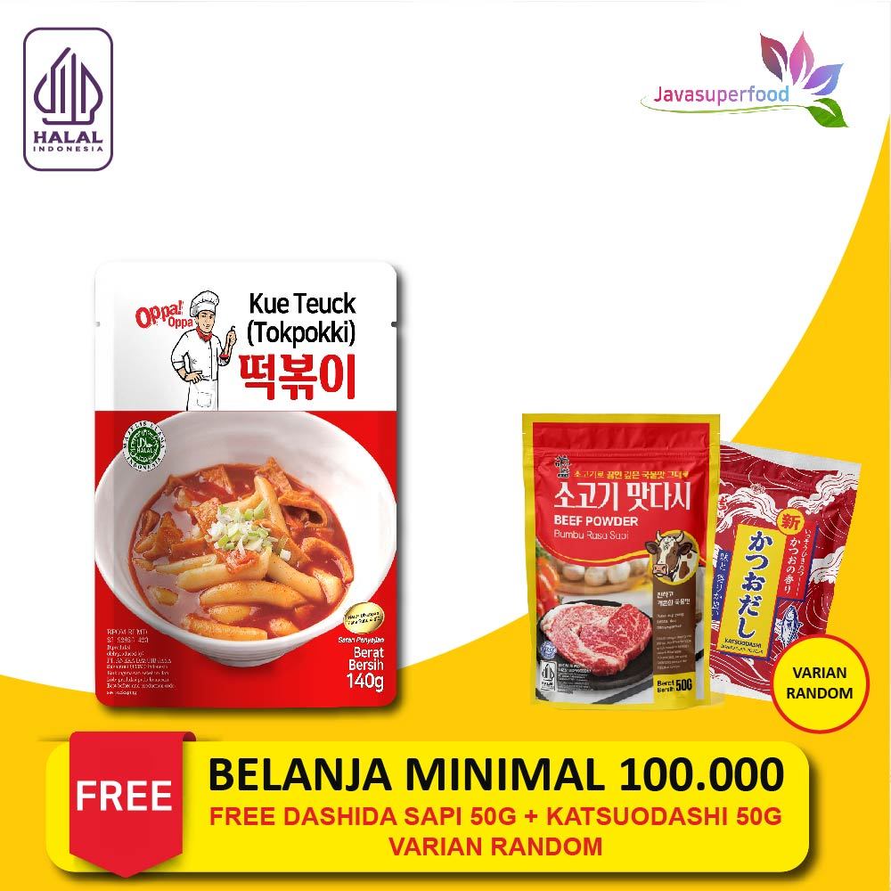 Tteokbokki tokpokki tokpoki topoki javasuperfood package 100g + tokpoki ...