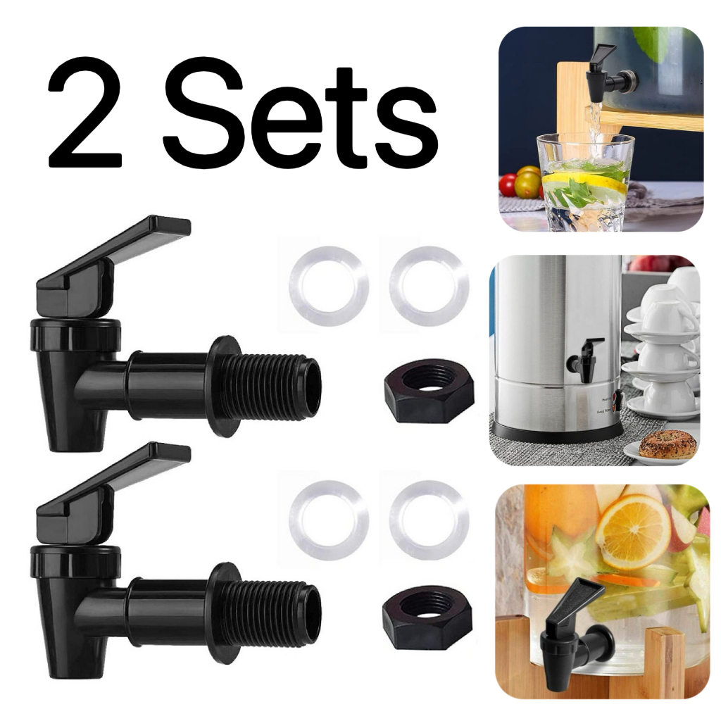 HITAM TERMOS 2 Sets Water Jug Dispenser Faucet Water Jug Faucet Water ...