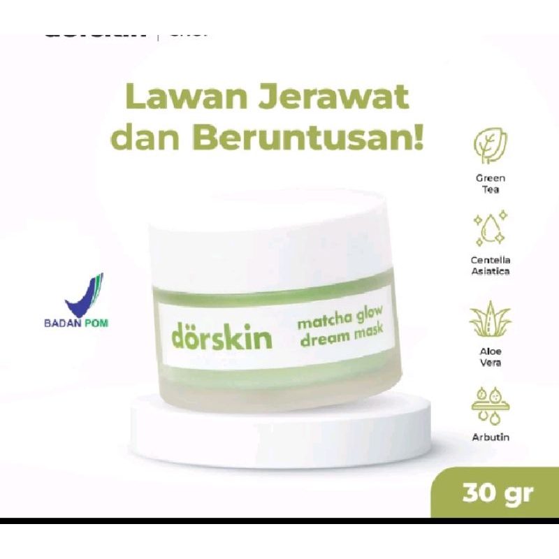 Dorskin Matcha Glow Dream Mask 30 gr | Shopee Malaysia