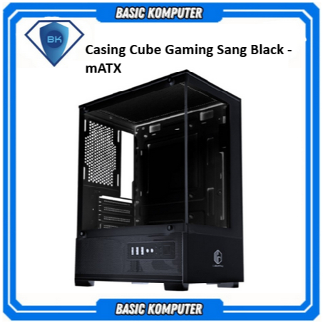Sang BLACK Gaming CUBE Casing - mATX Gaming Case - Front & Left Side ...