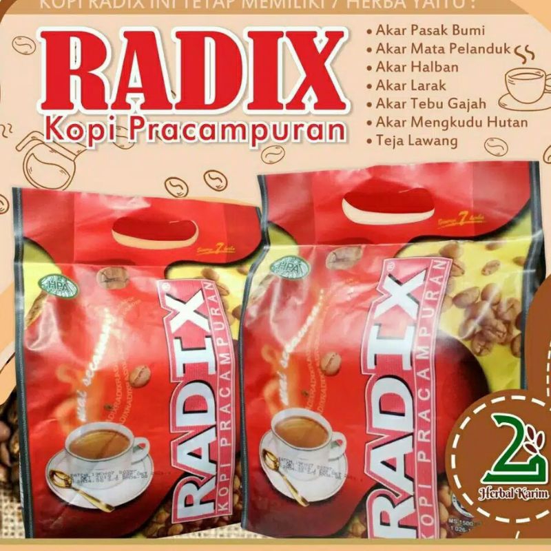 Jumbo pre-mixed Radix coffee contains 32 sachets of Radix hpa pak haji ...