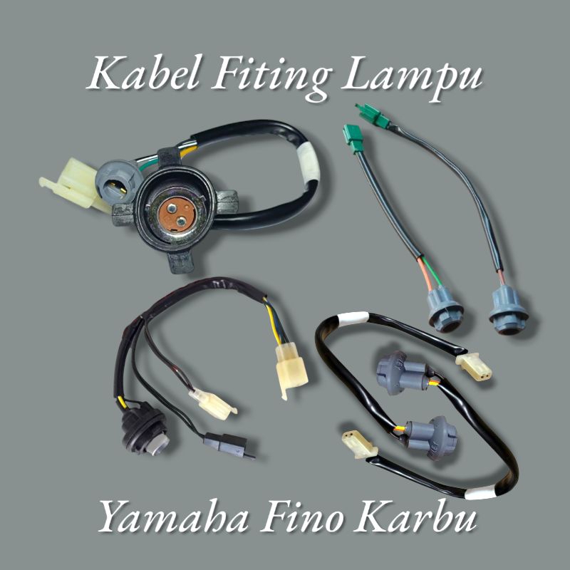Yamaha FINO CARBON LAMP FLAT CABLE FULLSET SPINNING LIGHTS FRONT REAR ...