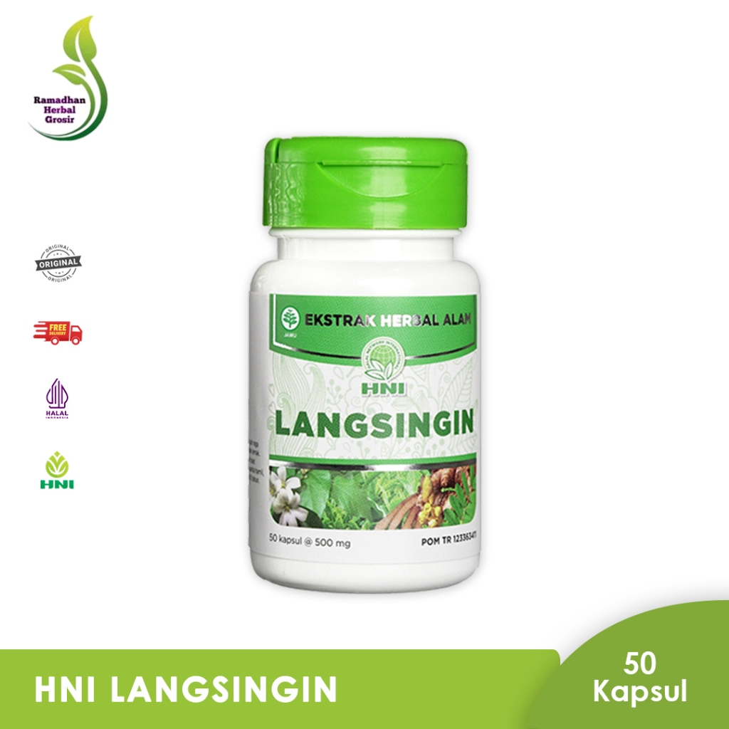 Original LANGSINGIN HNI Dutch Teak Leaf Extract Contains 50 Capsules to ...