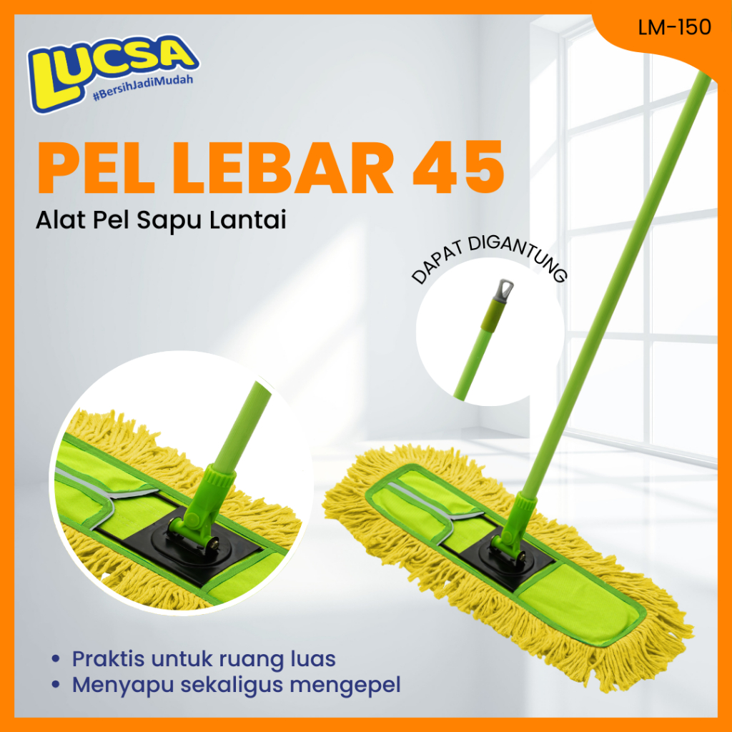 Lucsa - 45cm Wide Mop | Lobby Dust Mop Practical Floor Sweep Mop ...