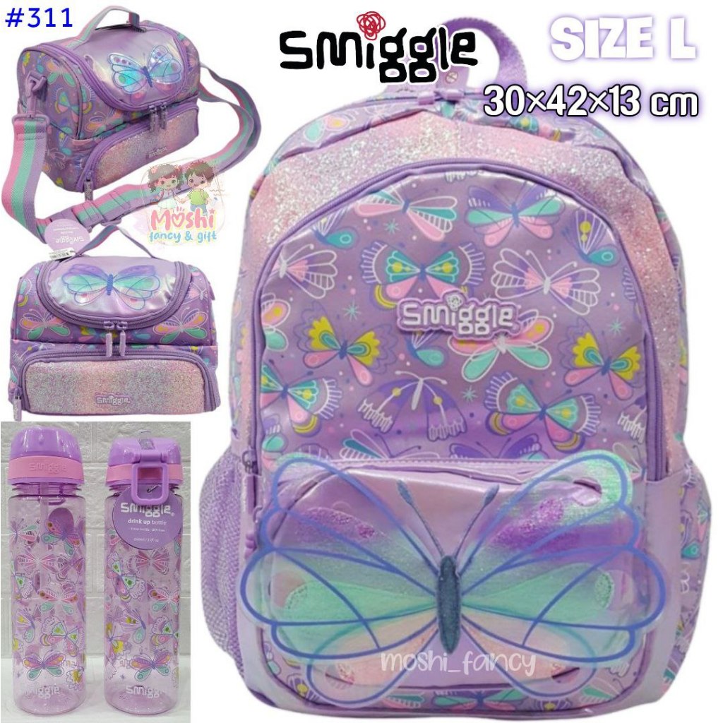 UNGU Smiggle Flutter Butterfly Bag / Smiggle Flutter Purple Butterfly ...