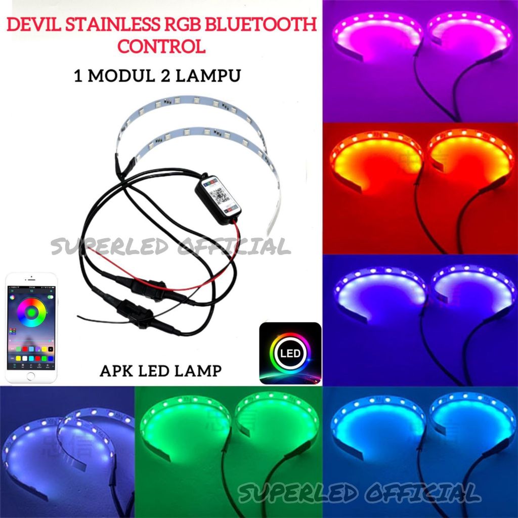 (SL88)Say Lamp 360 RGB 12Led Bluetooth Controller 1 Module 2 Lights On ...