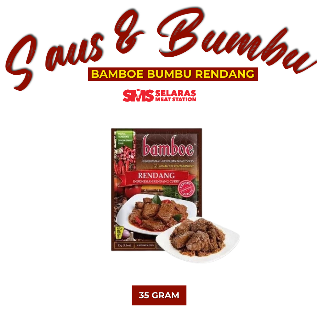 Bamboe Instant Bamboo Rendang Seasoning Rendang Seasoning 35 grams ...