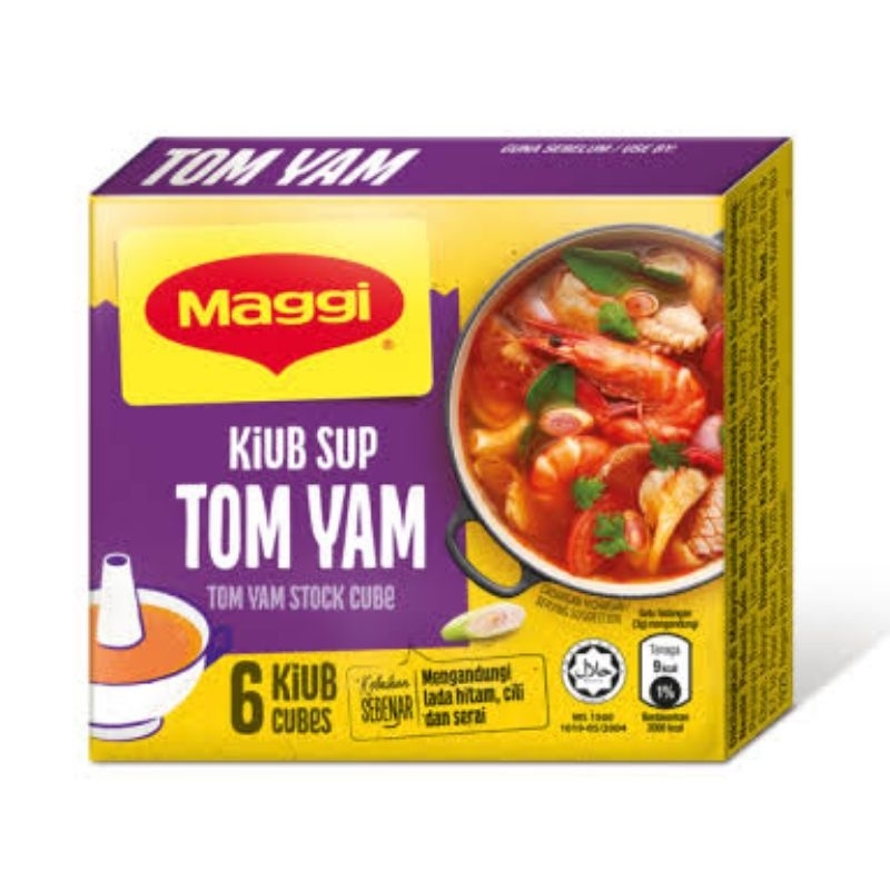 Maggi Cube Tom Yam Malaysia. Tom Yum Maggi Seasoning contains 6 Cubes ...