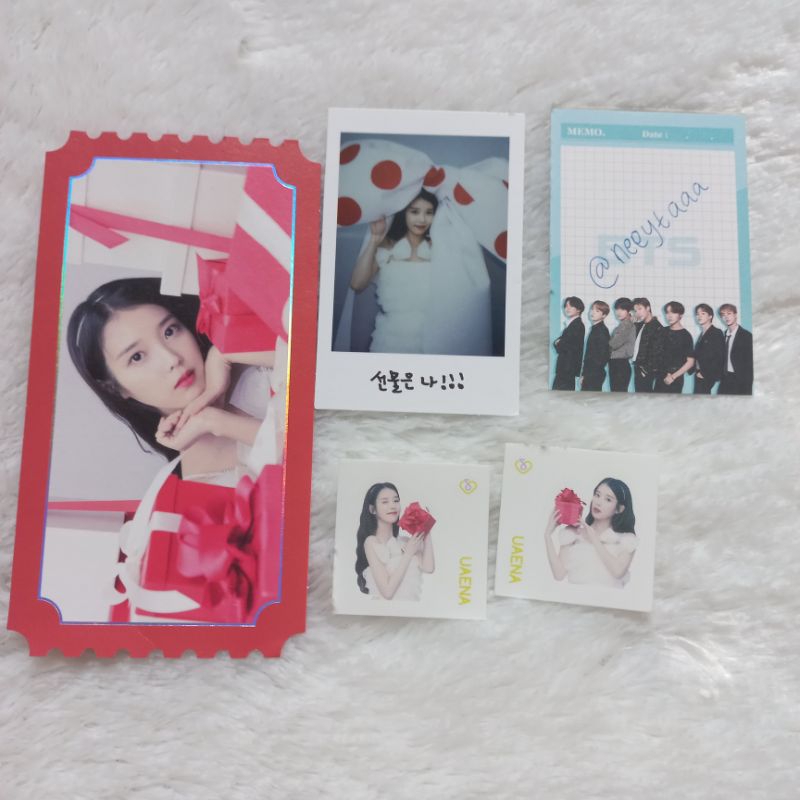 Iu official photocard ticket sticker set pob lightstick I-Ke | Shopee ...