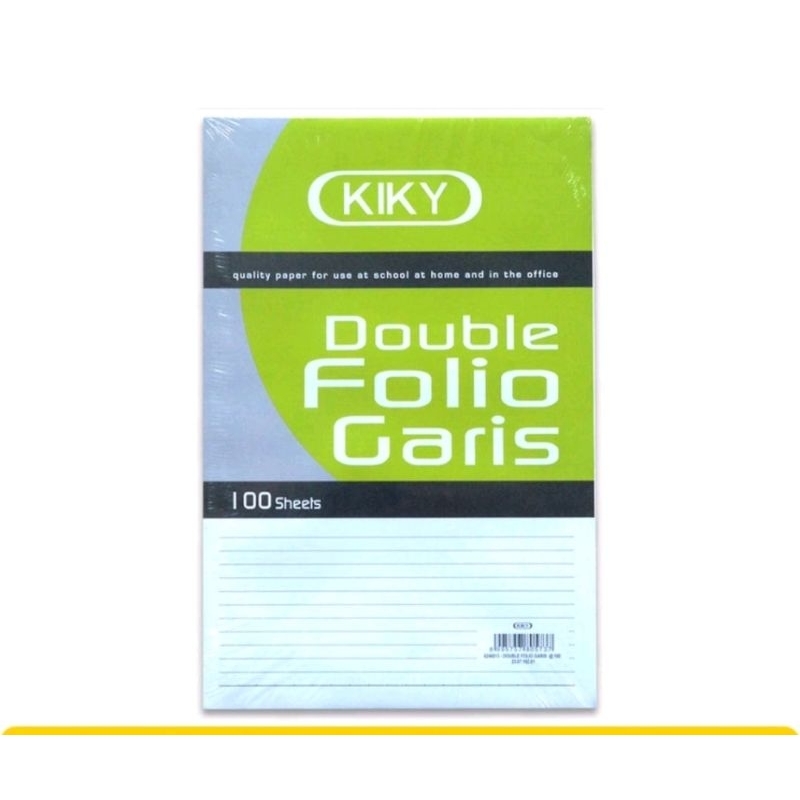 Kiky Lined Double Folio Paper contains 100 and 200 Sheets | Shopee Malaysia