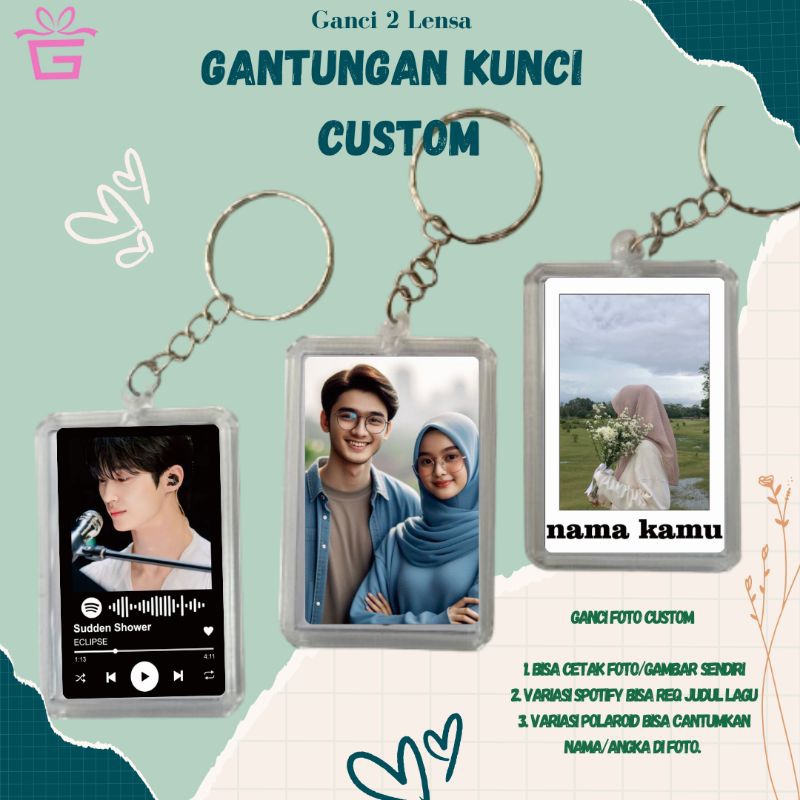 GANTUNGAN Custom Acrylic Keychains | Spotify KEYCHAIN | Polaroid ...