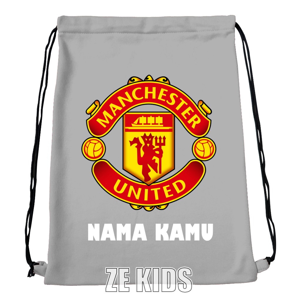 Free NAME CHILDREN'S DRAWER BAG STRING BAG LOGO MANCHESTER UNITED ...