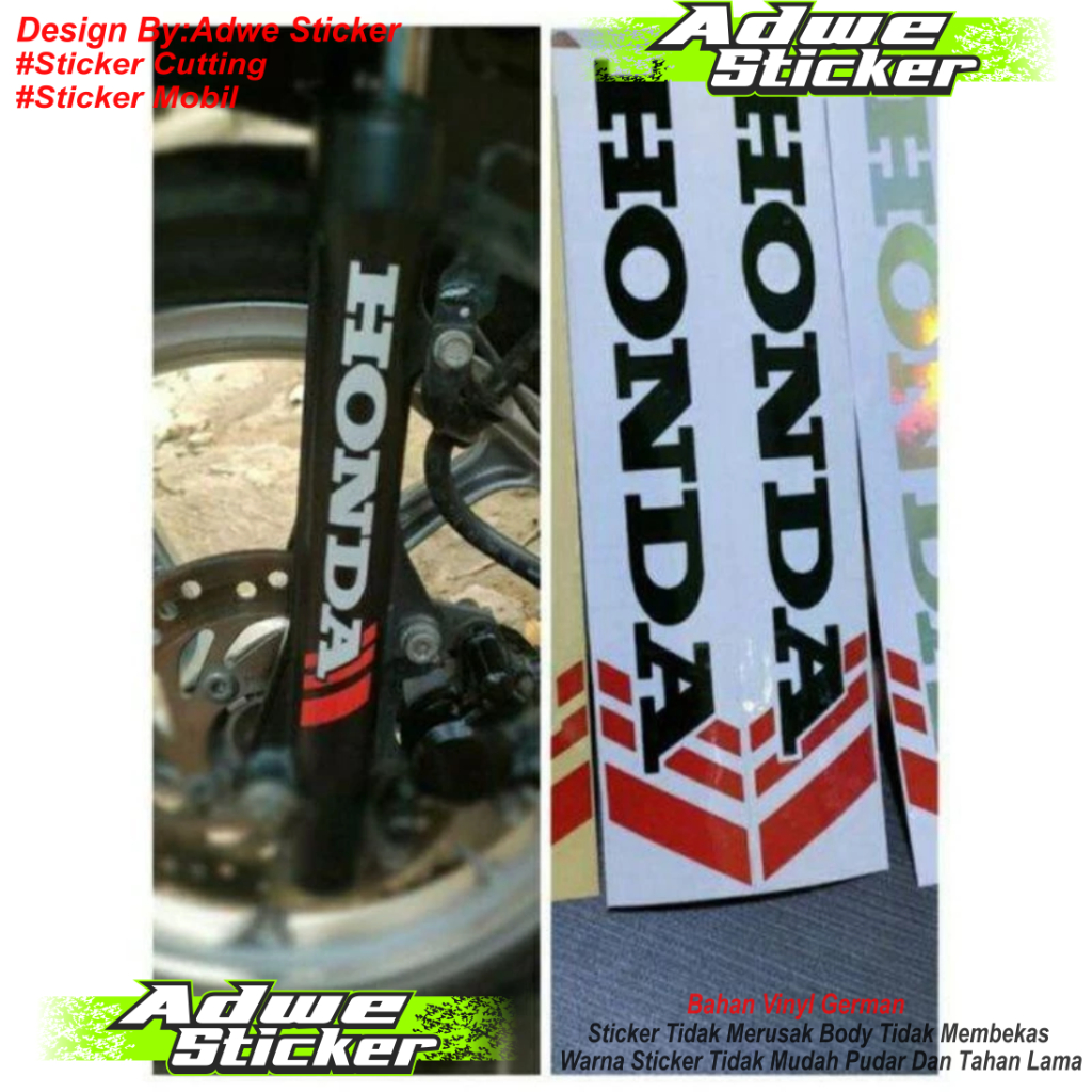 HONDA SHOCK STICKER COOL CUTTING STICKER FOR ALL TYPES OF HONDA BOLTS ...