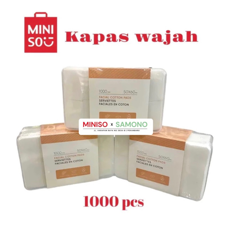 Miniso Facial Cotton 1000pcs Facial Cotton Original 100% | Shopee Malaysia