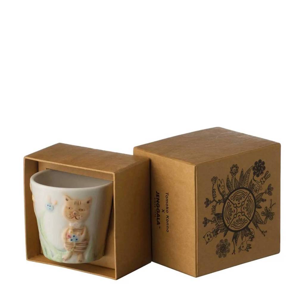 Cup / Coffee / Tea / Juice Cup with Jenggala Cat Motif with Box By ...