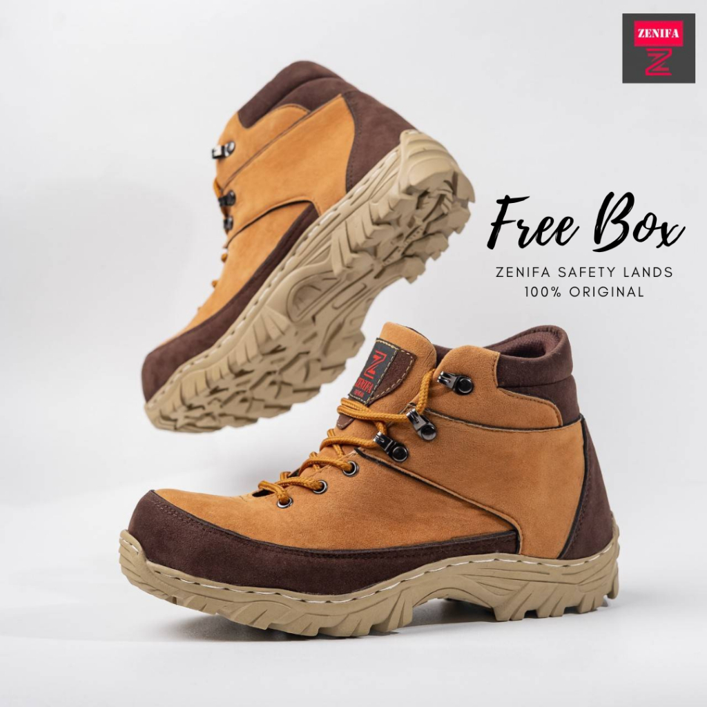Original Zenifa Lands High Boots Outdoor Field Work Sefty Shoes Steel ...